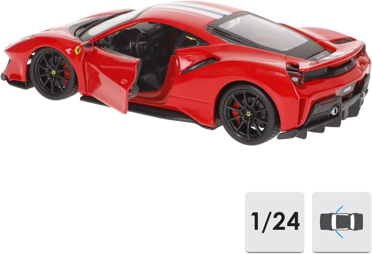 Ferrari 488 Pista 1:24 da Bburago – Réplica de Luxo 25 cm - ANIMATEK